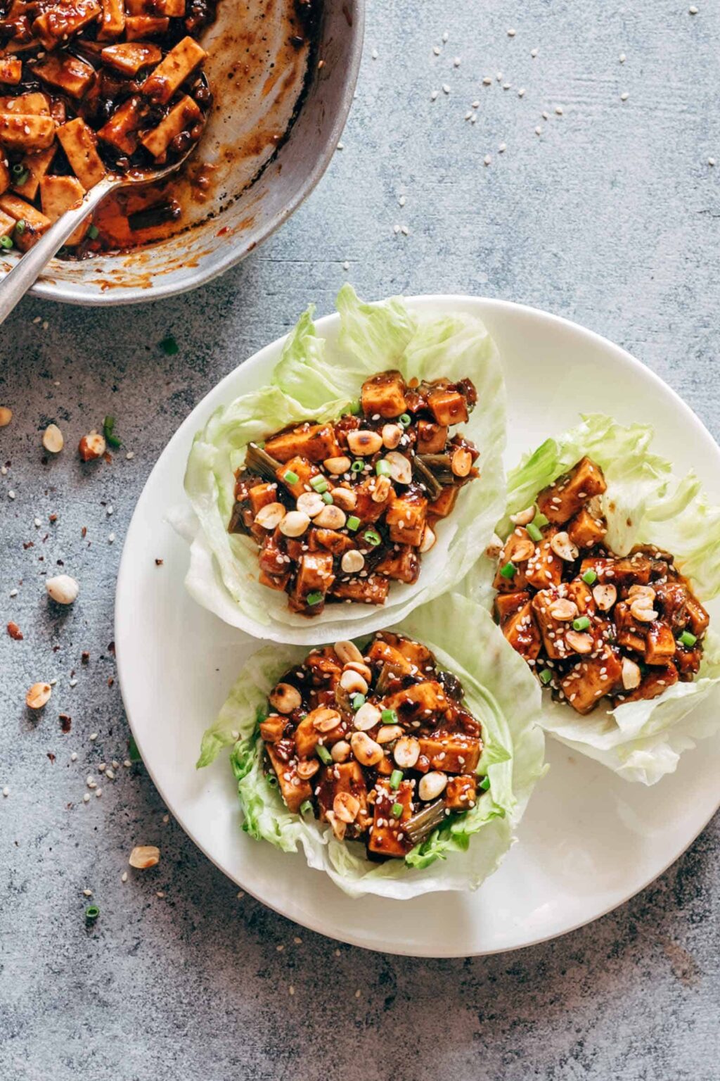 Vegetarian Mapo Tofu Lettuce Wraps (Vegan, Gluten Free) - My Food Story