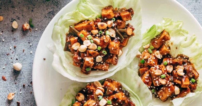 Vegetarian Mapo Tofu Lettuce Wraps (Vegan, Gluten Free) - My Food Story
