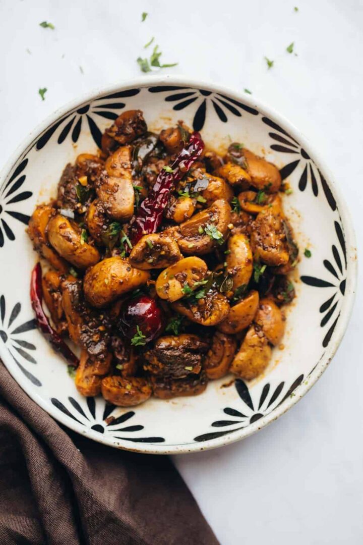 Mushroom Pepper Fry (South Indian style) - My Food Story