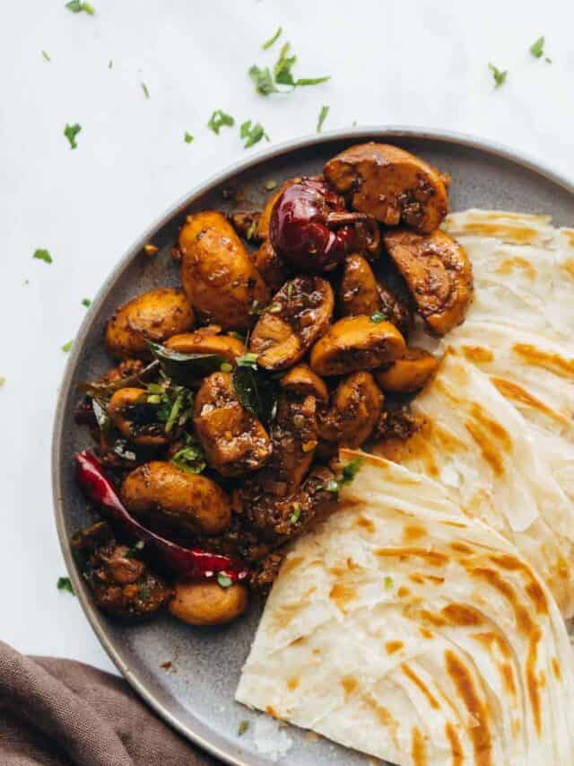 Peppery Mushroom Sabzi - the South Indian way! - My Food Story