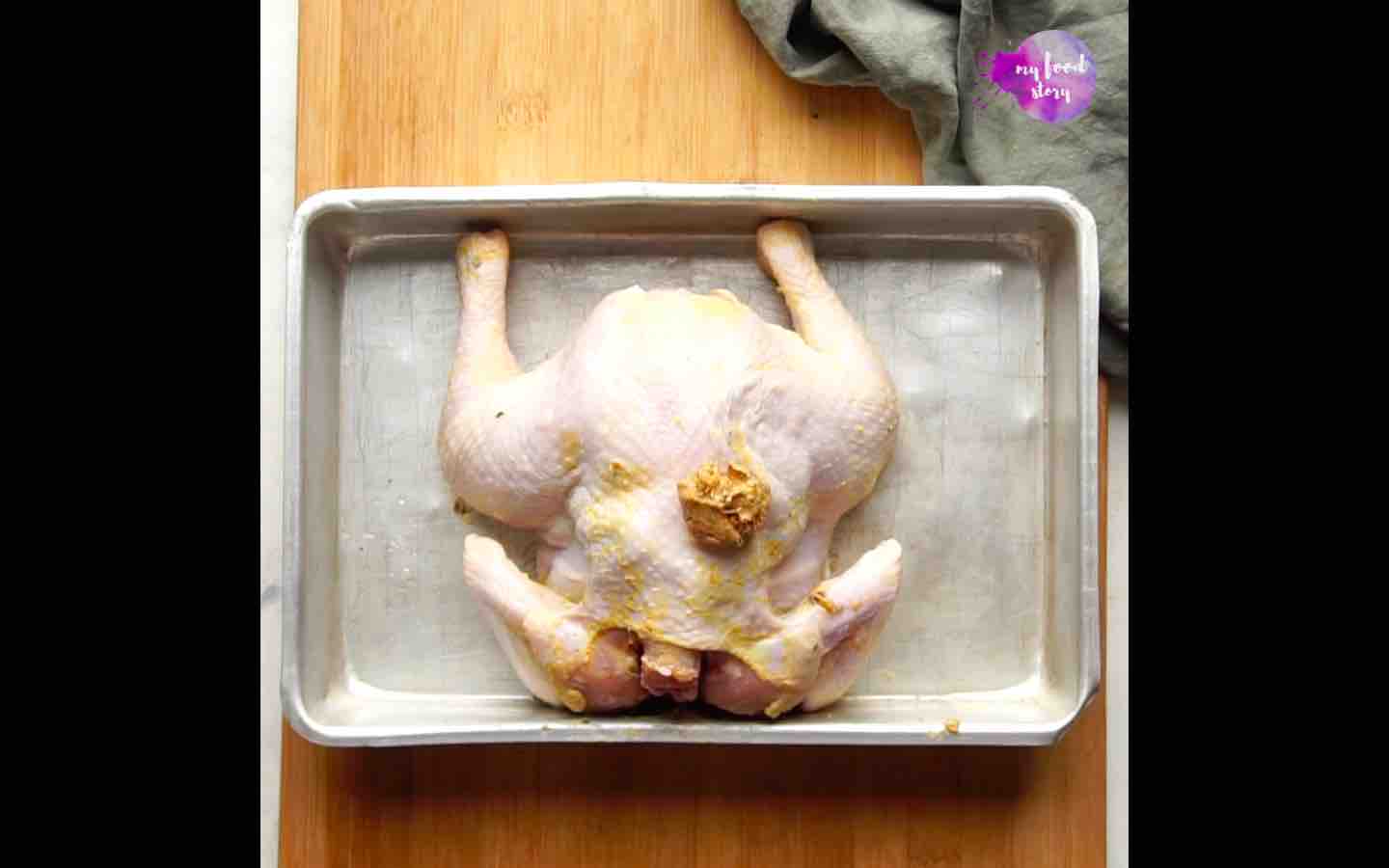Raw Whole Chicken Open