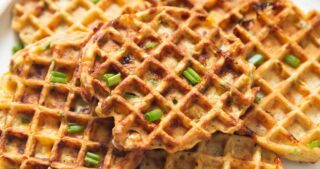 Savoury Corn Cheese Waffles - My Food Story