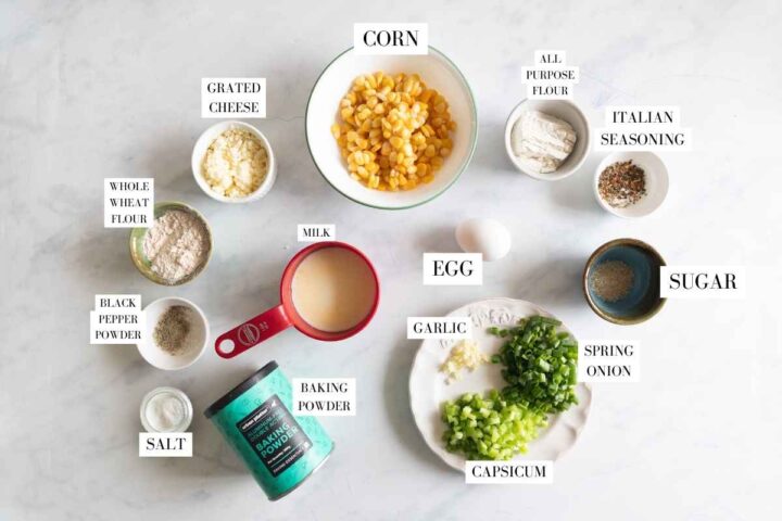 Savoury Corn Cheese Waffles - My Food Story