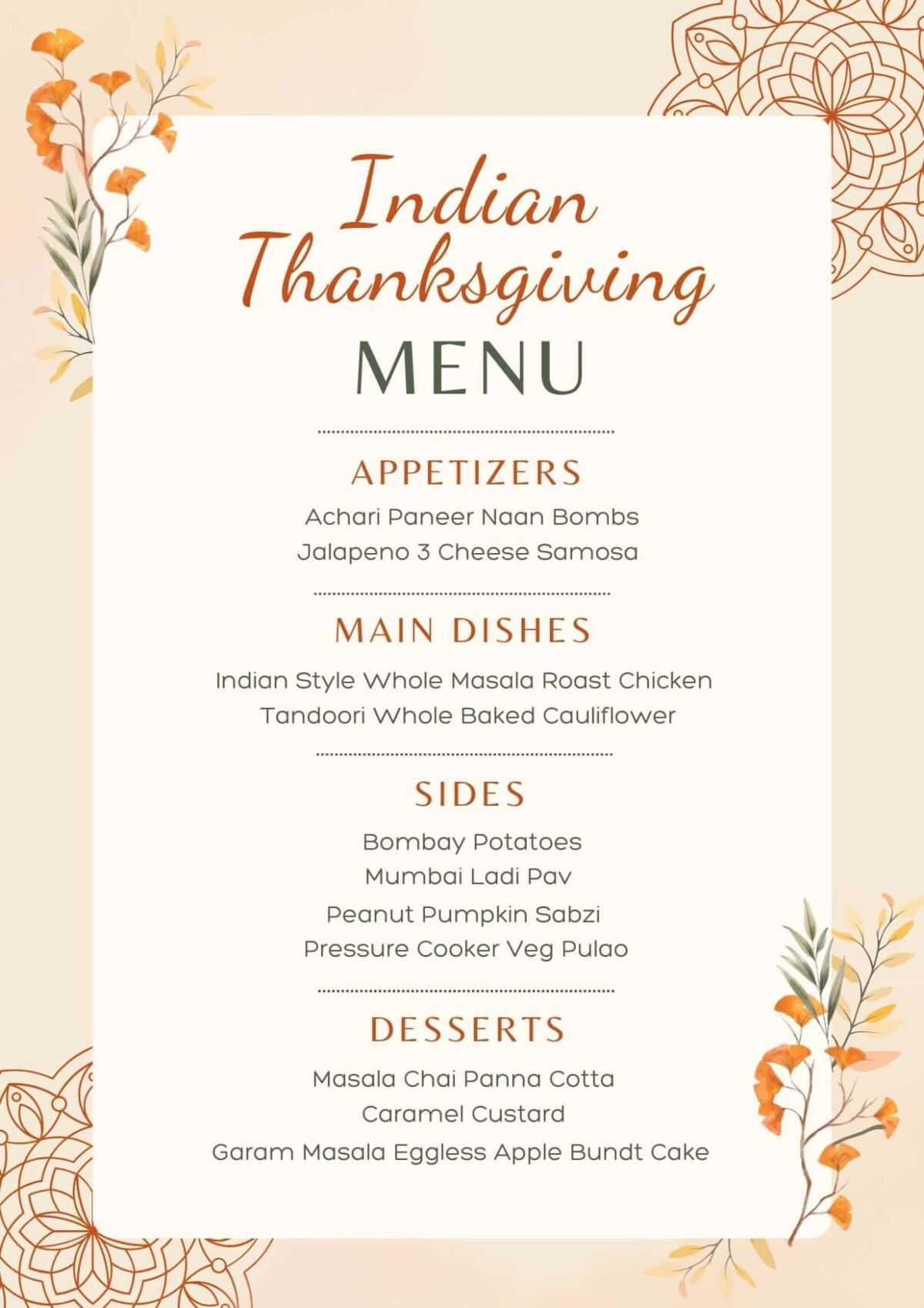 11 recipes for hosting a Thanksgiving Dinner with an Indian twist - My ...