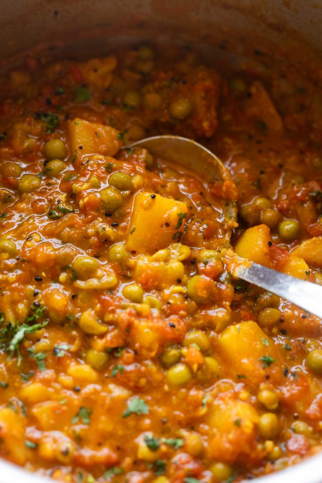 Aloo Matar | Potato Peas Curry - My Food Story